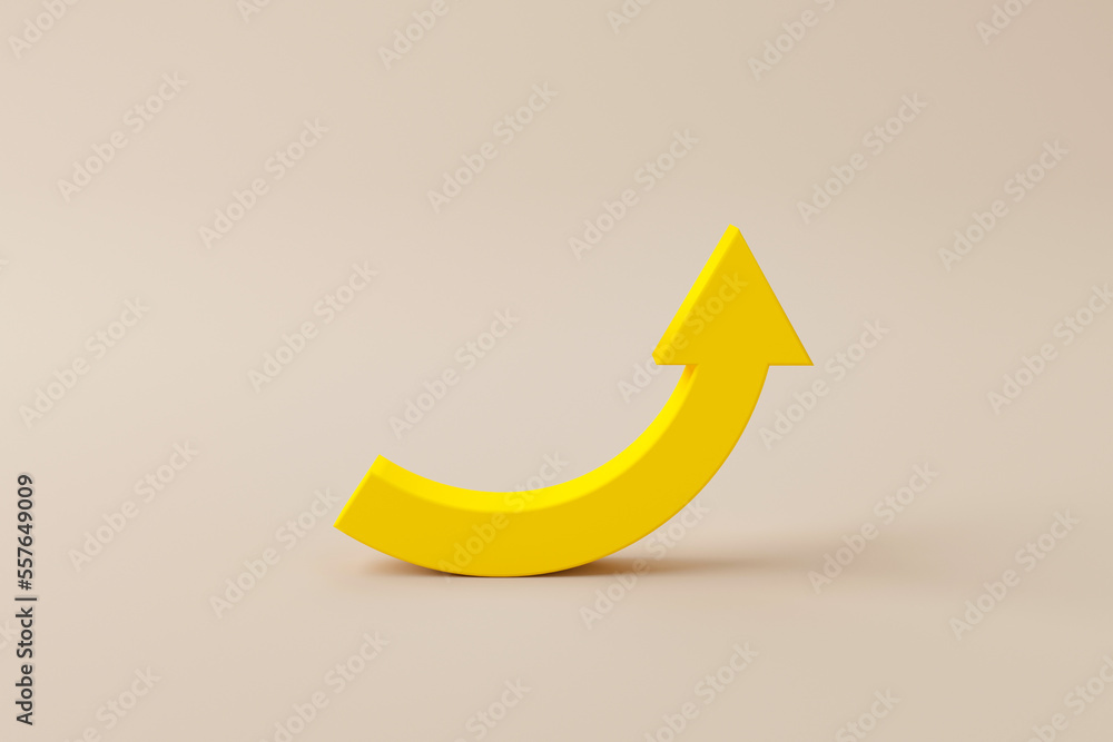 Arrow growth sign on background. Business development to success and ...