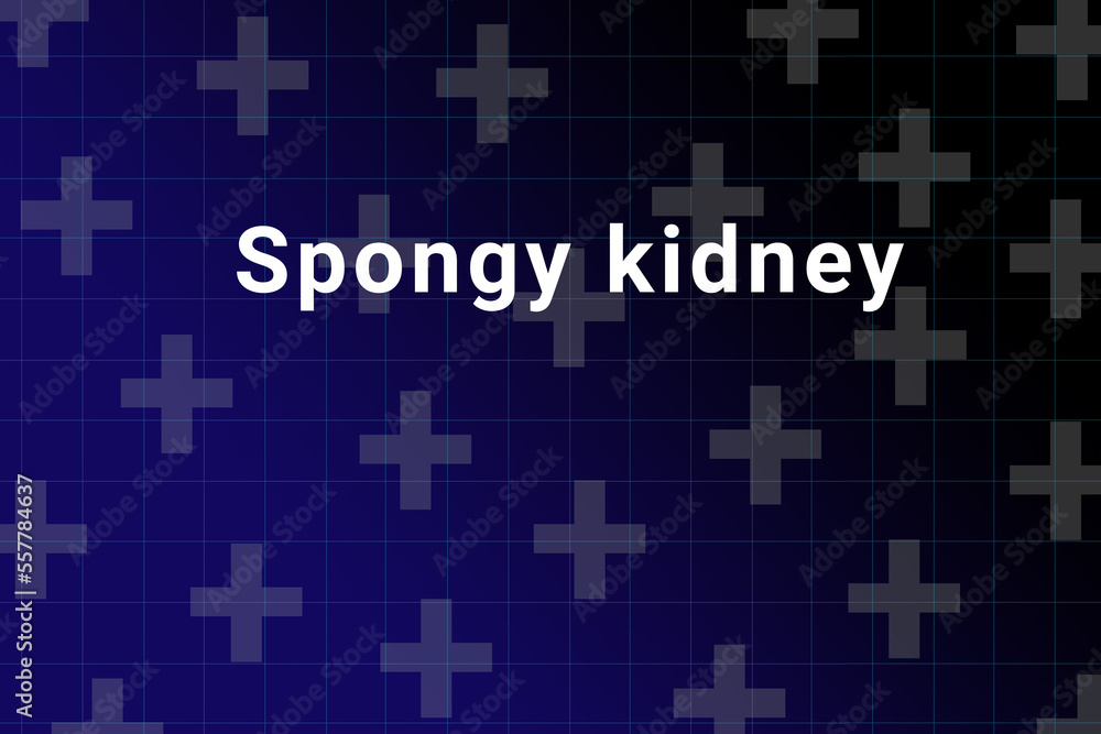 Spongy kidney disease Illustration. Spongy kidney title on medical ...