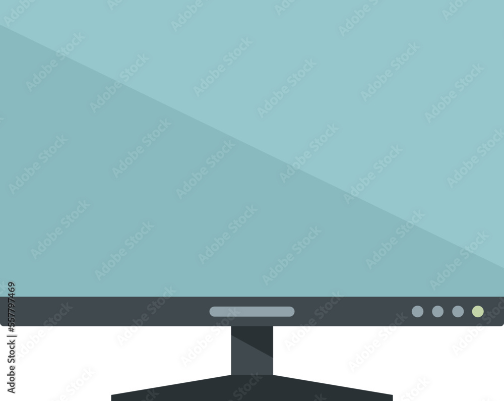 Frameless monitor icon flat vector. Computer screen. Pc display ...