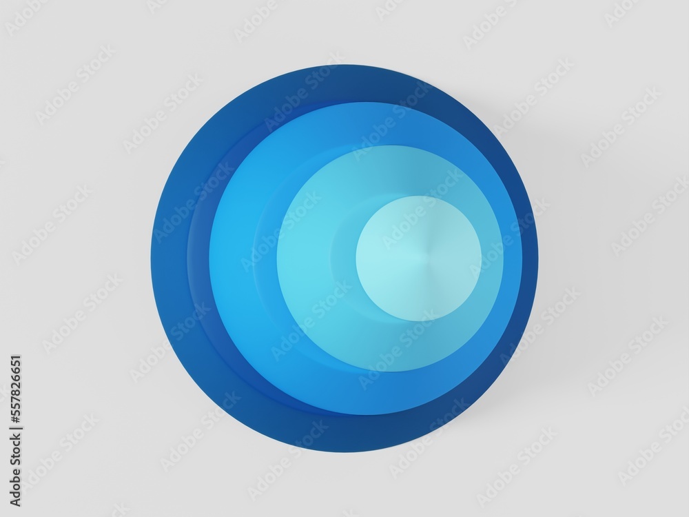 Top view of a cone chart. The data infographic is represented by ...