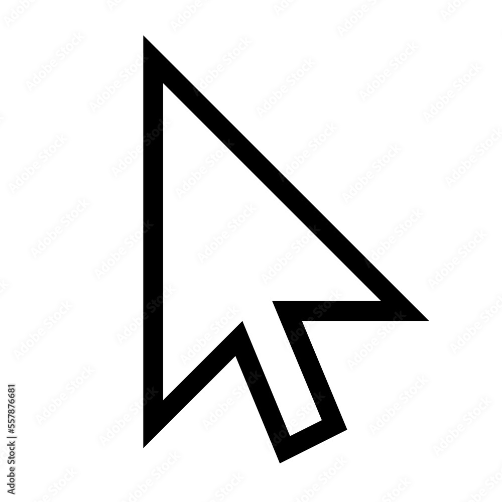 Mouse Cursor Symbol on Transparent Background Stock Illustration ...