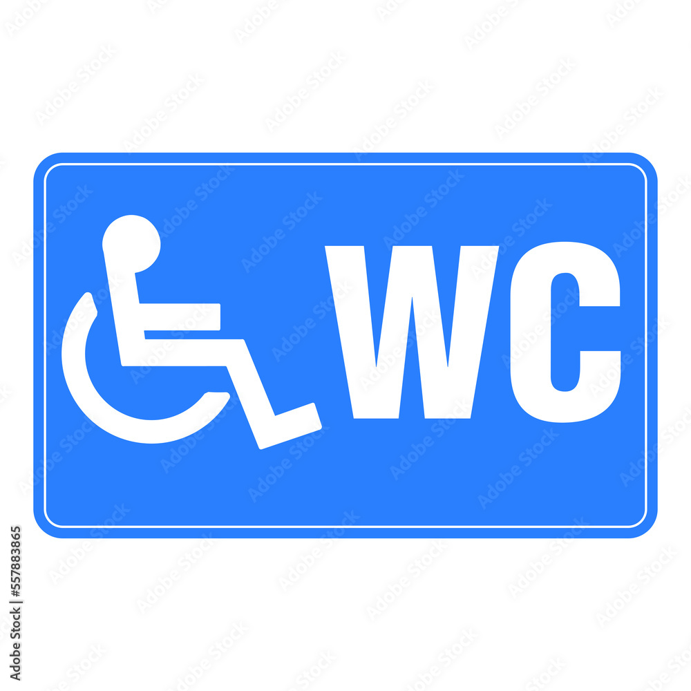 Disable Toilet Sign on Transparent Background Stock Illustration ...