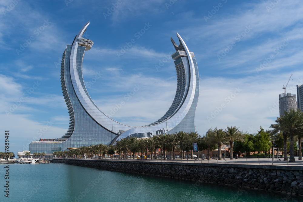 Lusail, Qatar - November 29, 2022: Katara Twin Tower Hotel, Lusail ...