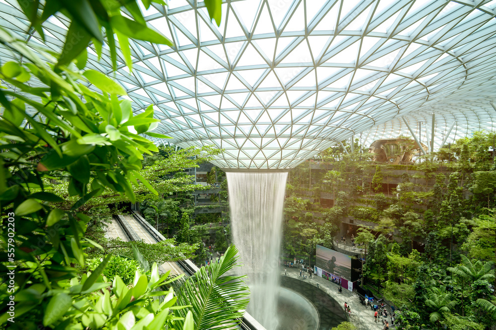 Changi, Singapore - 26/12/2022 : Jewel Changi Airport , artificial ...