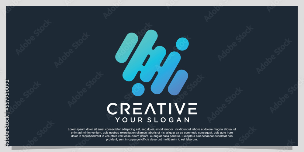 Gradient technology logo design with unique concept Premium Vector Part ...