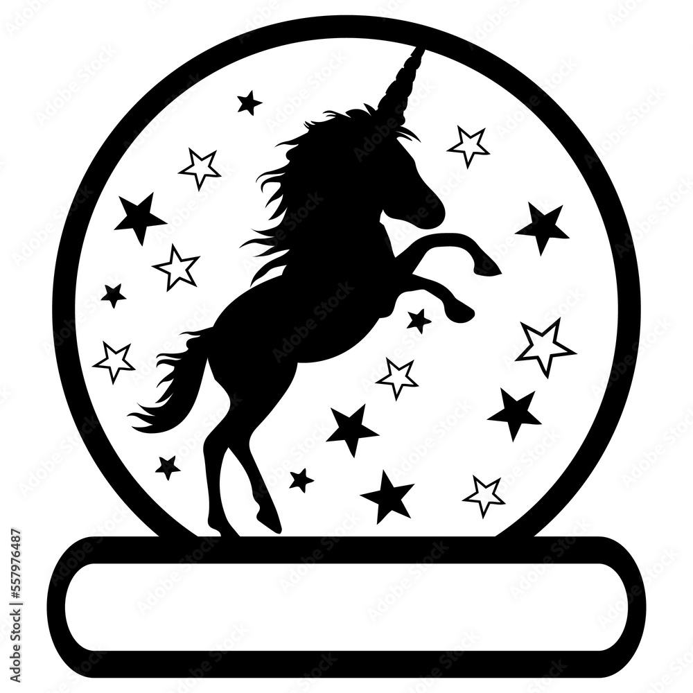 unicorn Name sign dxf svg, theme laser cut template, door or wall ...
