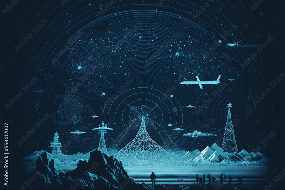 Airspace Radar Airplane Jet Commercial Aviation Communication Towers ...
