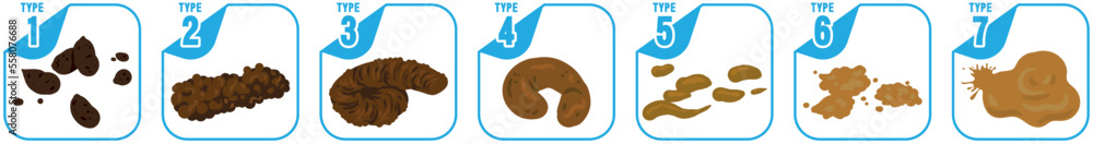 Vector de Stock Bristol stool chart with faesces type classification ...