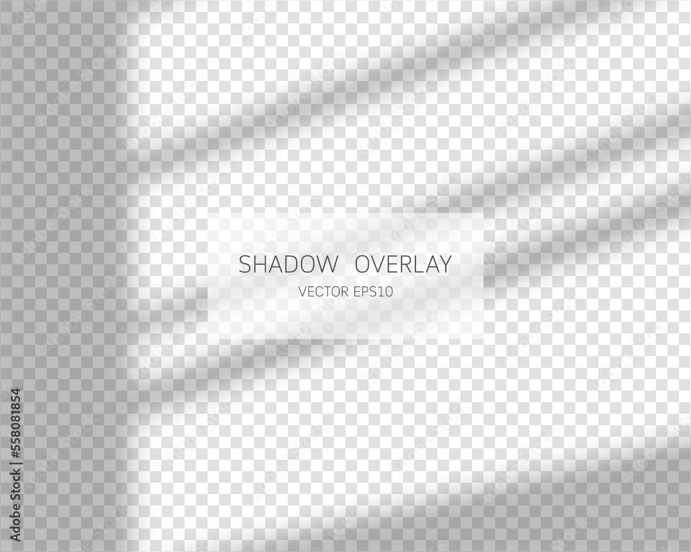 Shadow overlay effect. Natural shadows from window isolated on ...
