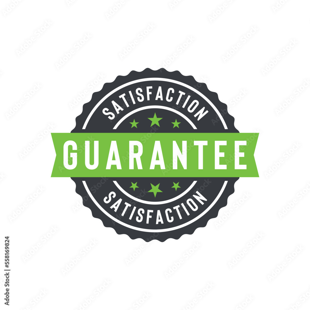 Guarantee Seal Emblem Ribbon Vector Template Stock Vector | Adobe Stock