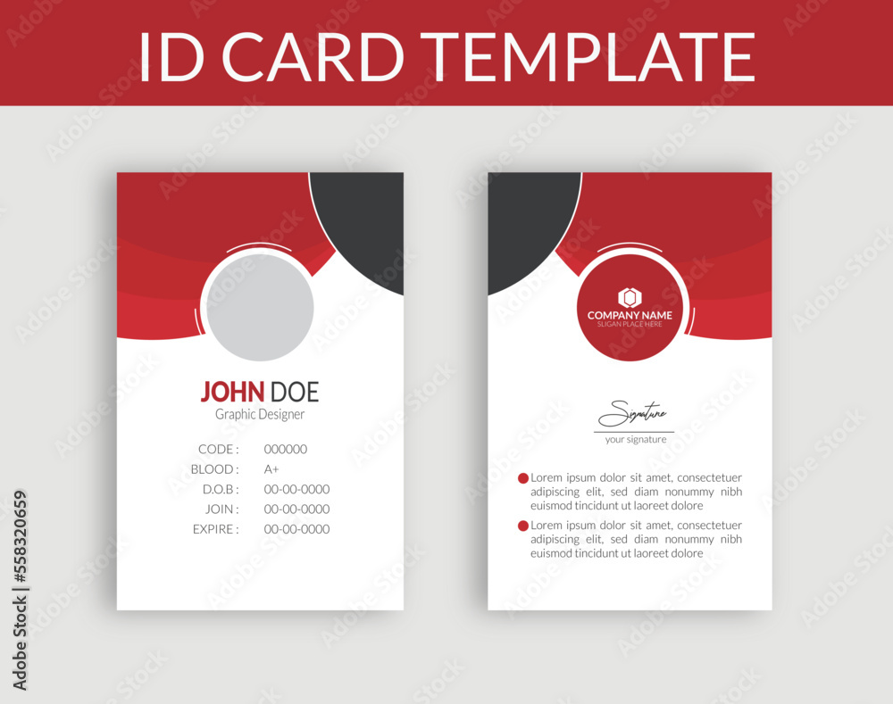 Abstract professional id card design templates, ID Card Template ...