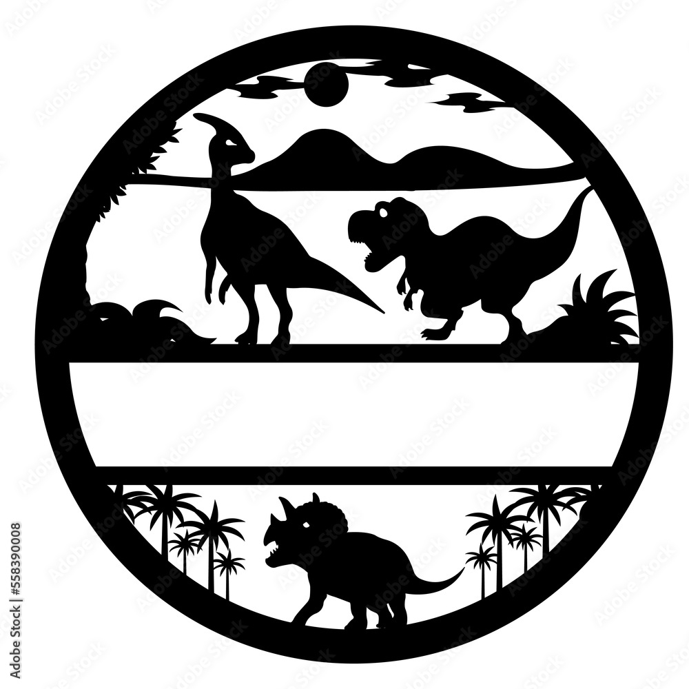 Ilustración de Stock t-rex dinosaur Name Signs - DXF Files - SVG Files ...