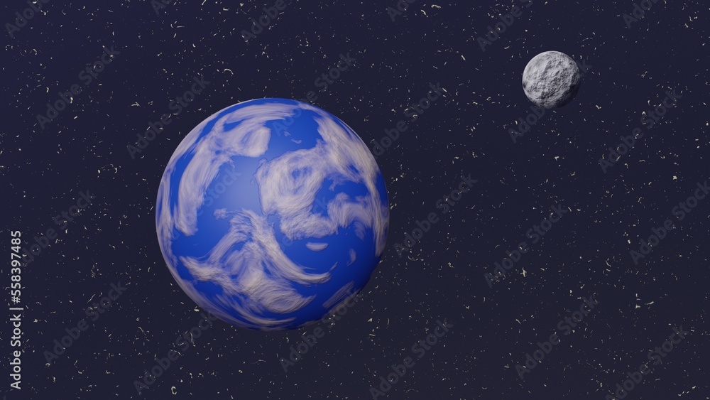 Photo Stock We live on Earth, one of the planets in the solar system ...