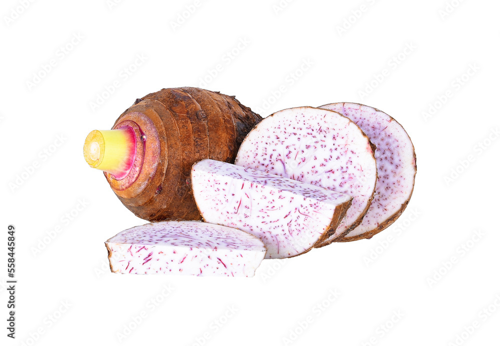Taro, sliced of taro isolated on transparent png 素材庫相片 | Adobe Stock