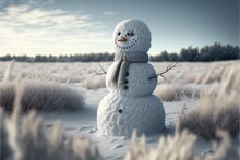 3 Snowmen 3 Trees Free Stock Photo - Public Domain Pictures