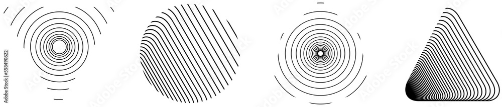 Set of impossible shapes on transparent background. Optical Illusion ...