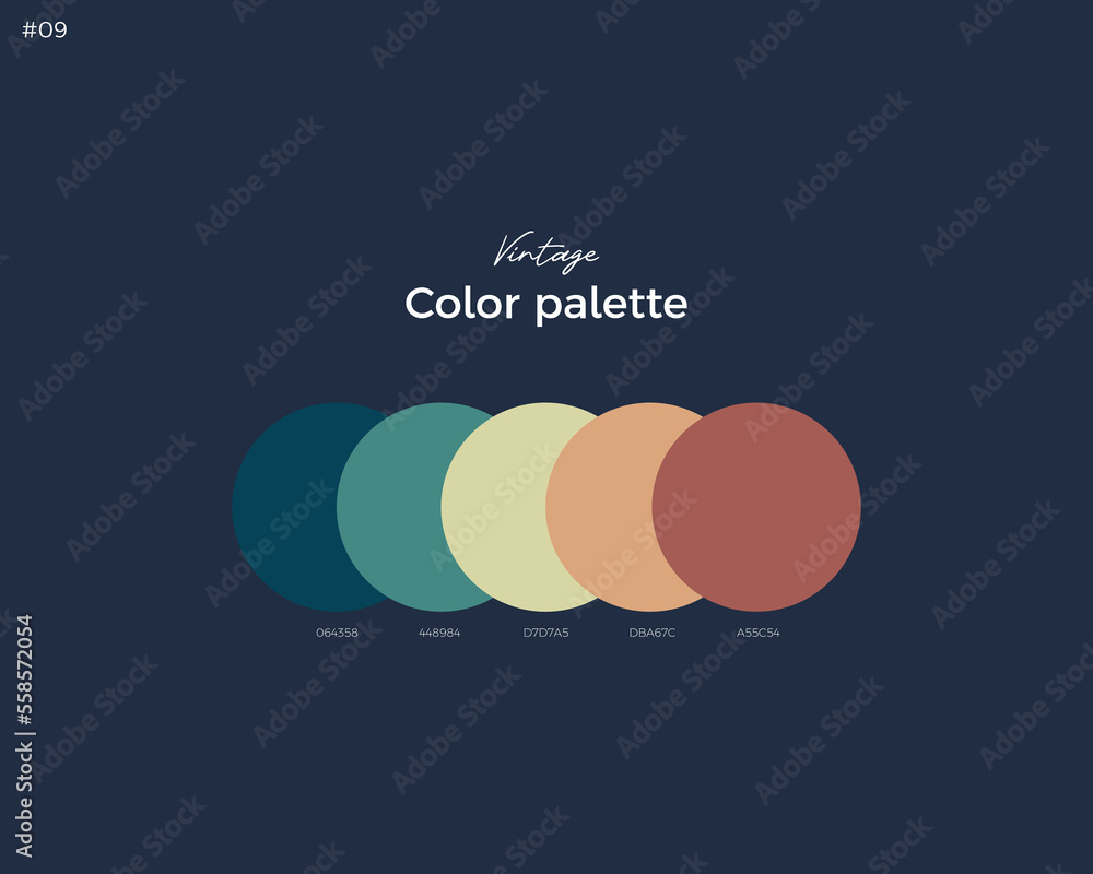 Image vectorielle Stock Vintage Color Chart. Print Test Page. Color ...