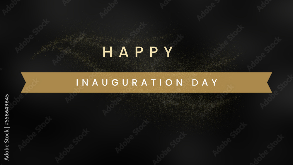 mockup - Inauguration Day with light gold glitter background Stock ...