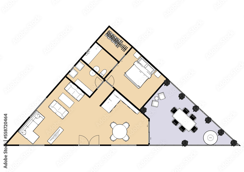 Ultramodern house designs. Triangle house. Floor plan triangle. Floor ...