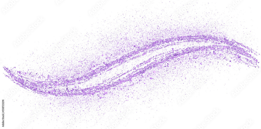 Purple glitter hand-drawn abstract curve Stock Illustration | Adobe Stock