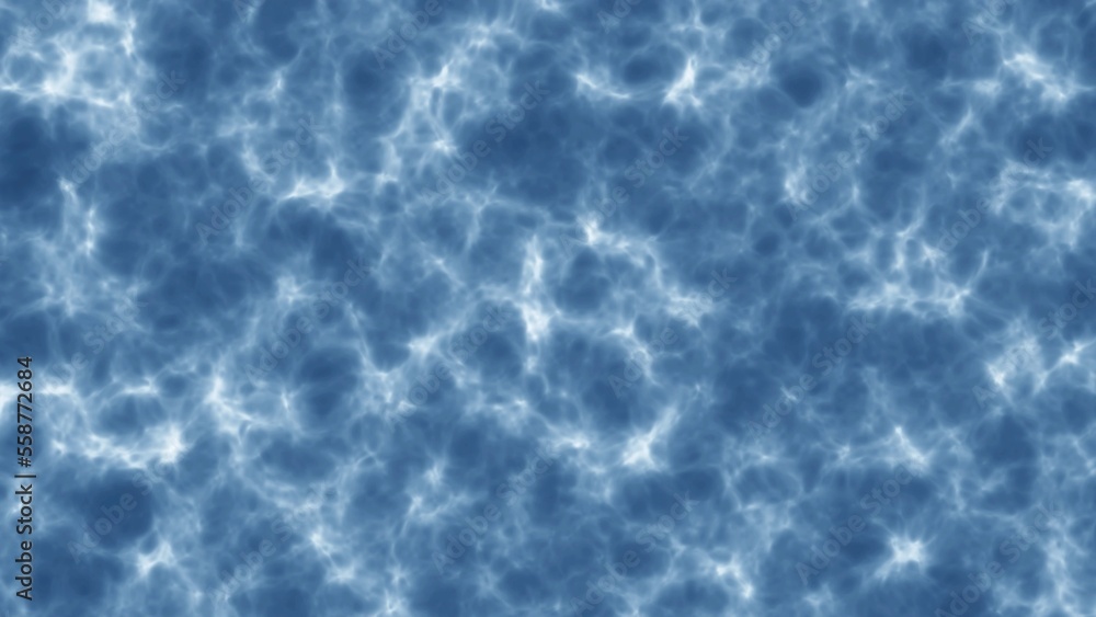Water Caustic Background. Seamless cyclic 3D animation of blue water ...