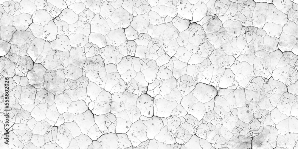 Seamless broken cracks background texture. Tileable stained peeling paint craquelure crackle ...