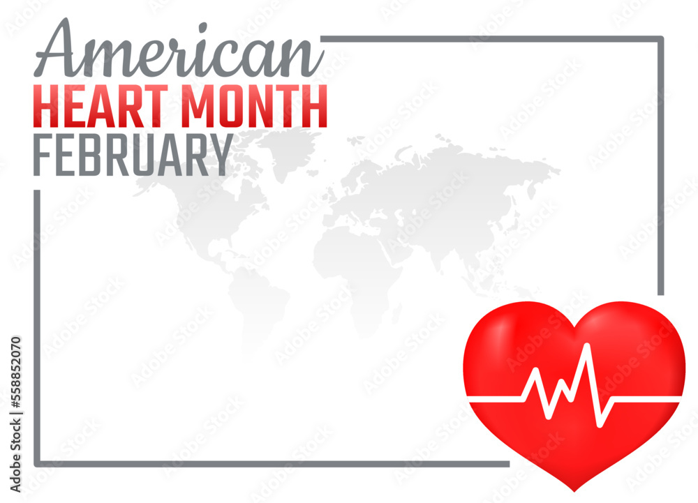 vector graphic of american heart month good for american heart month ...