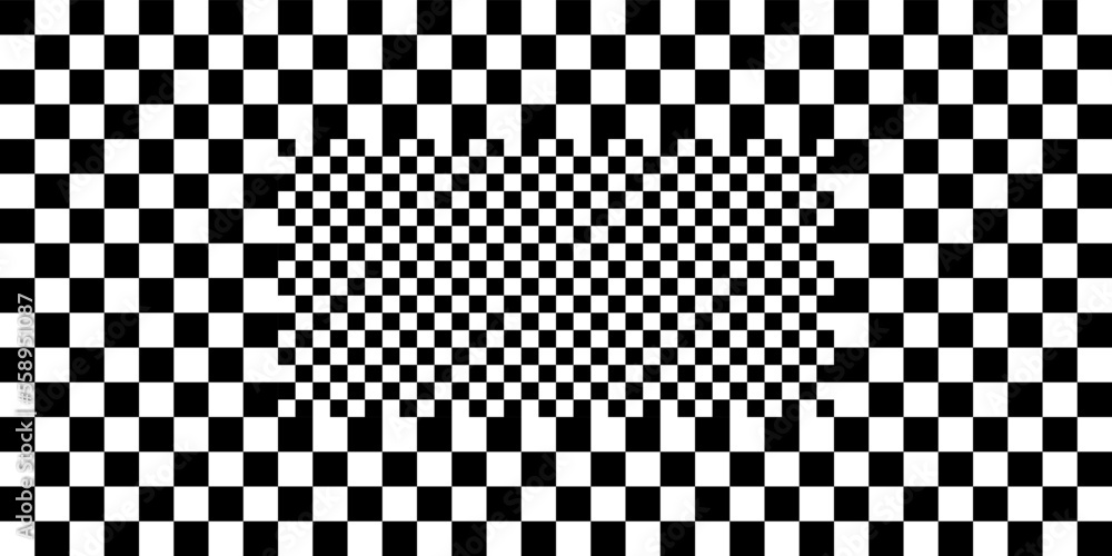 Base lens distortion grid with nested smaller grid - Checkerboard image ...