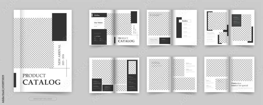 Product Catalog Design Layout Templates Stock Vector | Adobe Stock