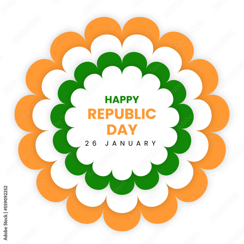 Republic Day Social Media Post Template 1 Stock Vector | Adobe Stock