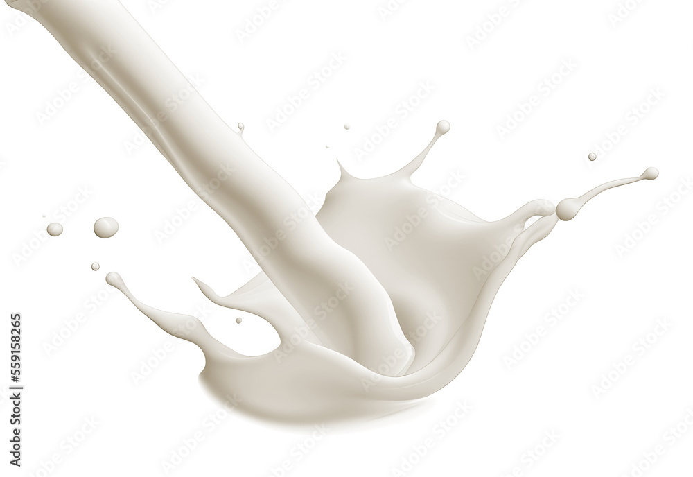 Milk Splash on transparent png, easy to use Stock Photo | Adobe Stock