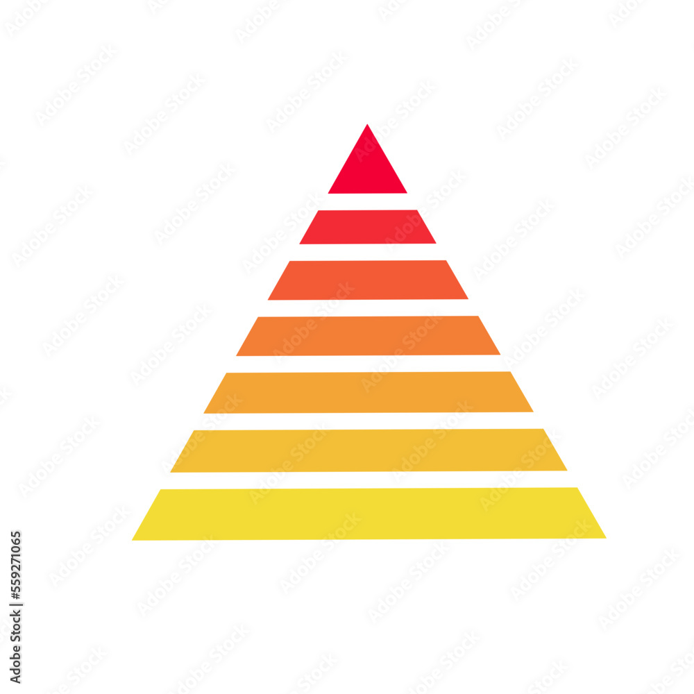 Pyramid Chart. Triangle diagram sign Stock Vector | Adobe Stock