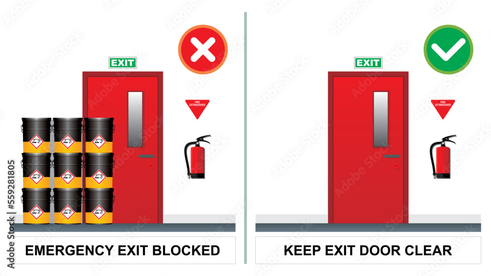 Стоковий вектор Workplace safety notice of do's and don'ts practice ...