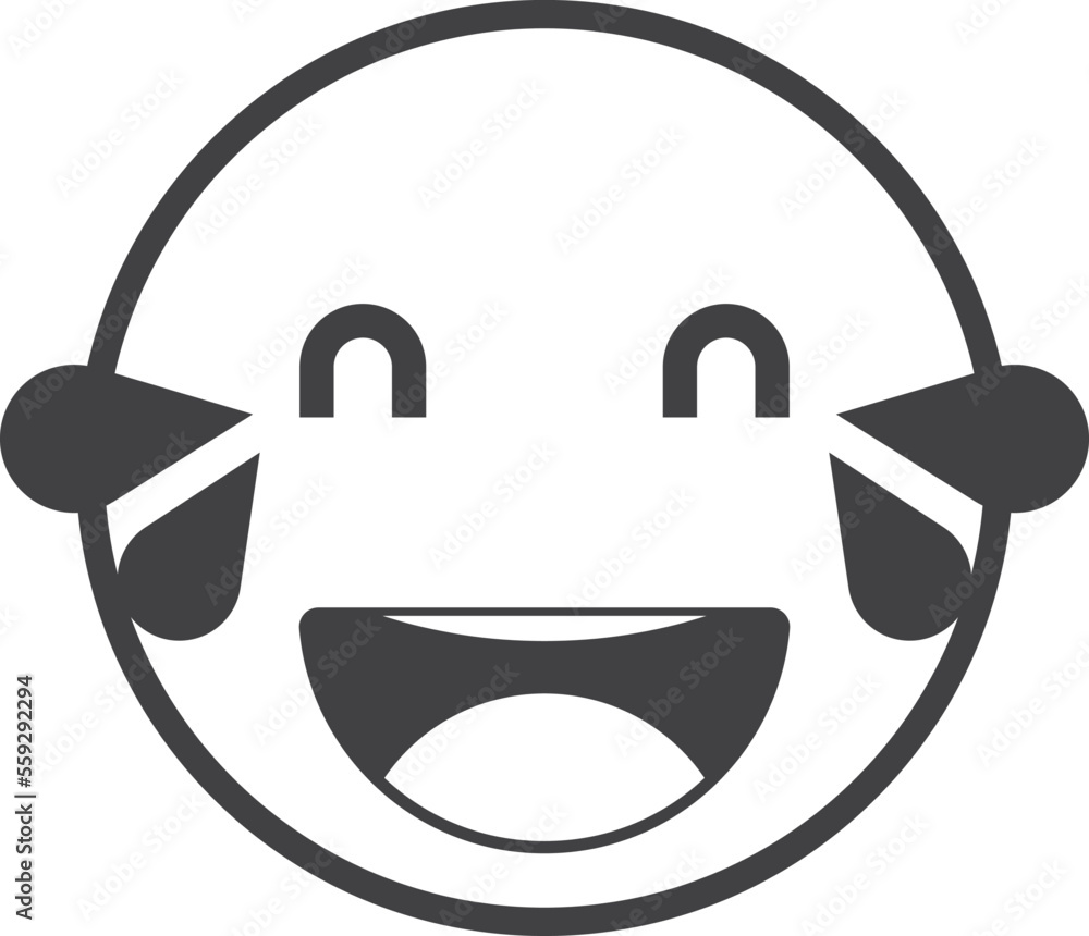 smiley face emoji illustration in minimal style Stock Vector | Adobe Stock