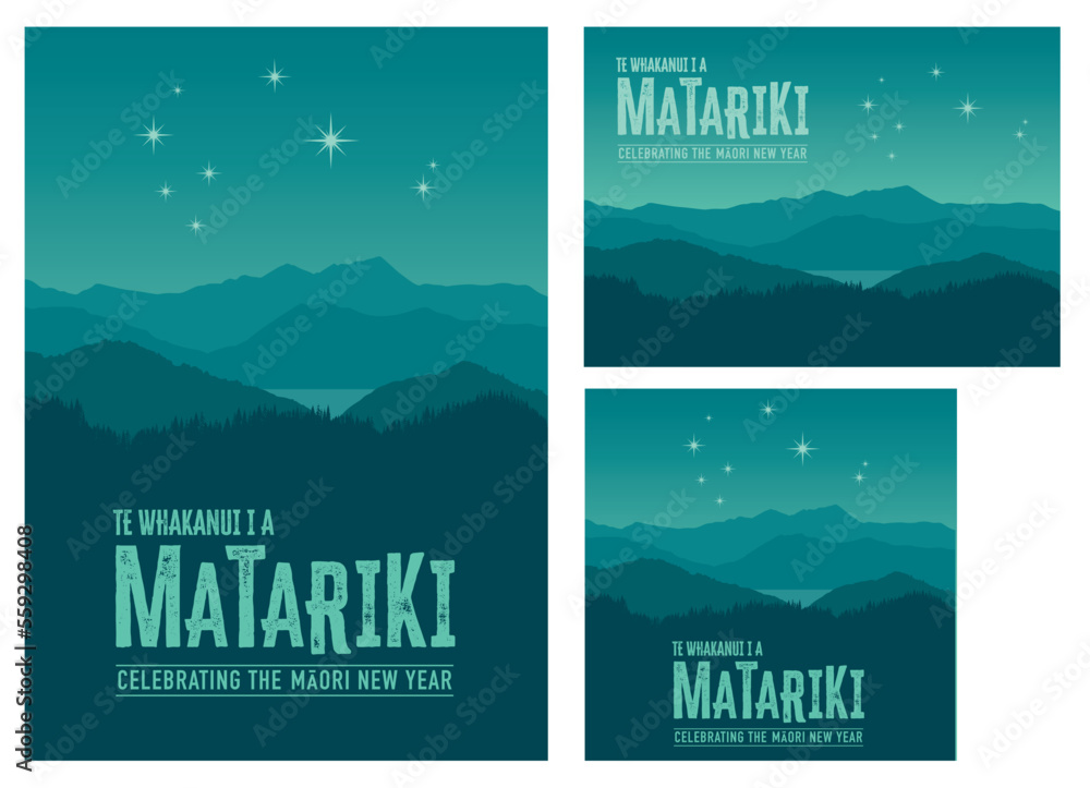 NZ Matariki Maori New Year stars Stock Vector | Adobe Stock