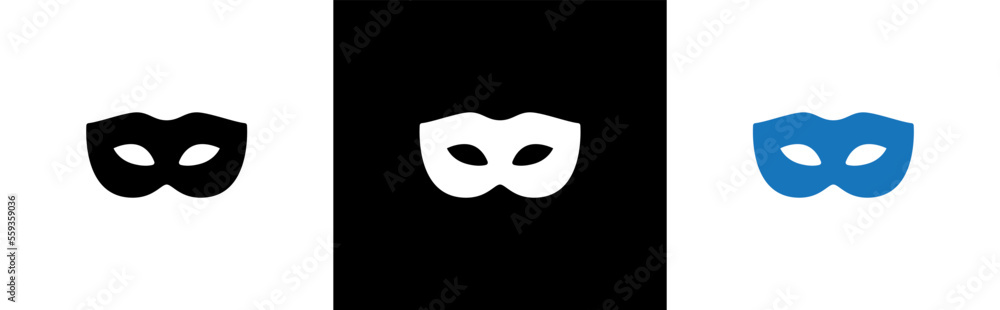 Mask icon. thief mask with eye slit symbol. Superhero, Masquerade ...