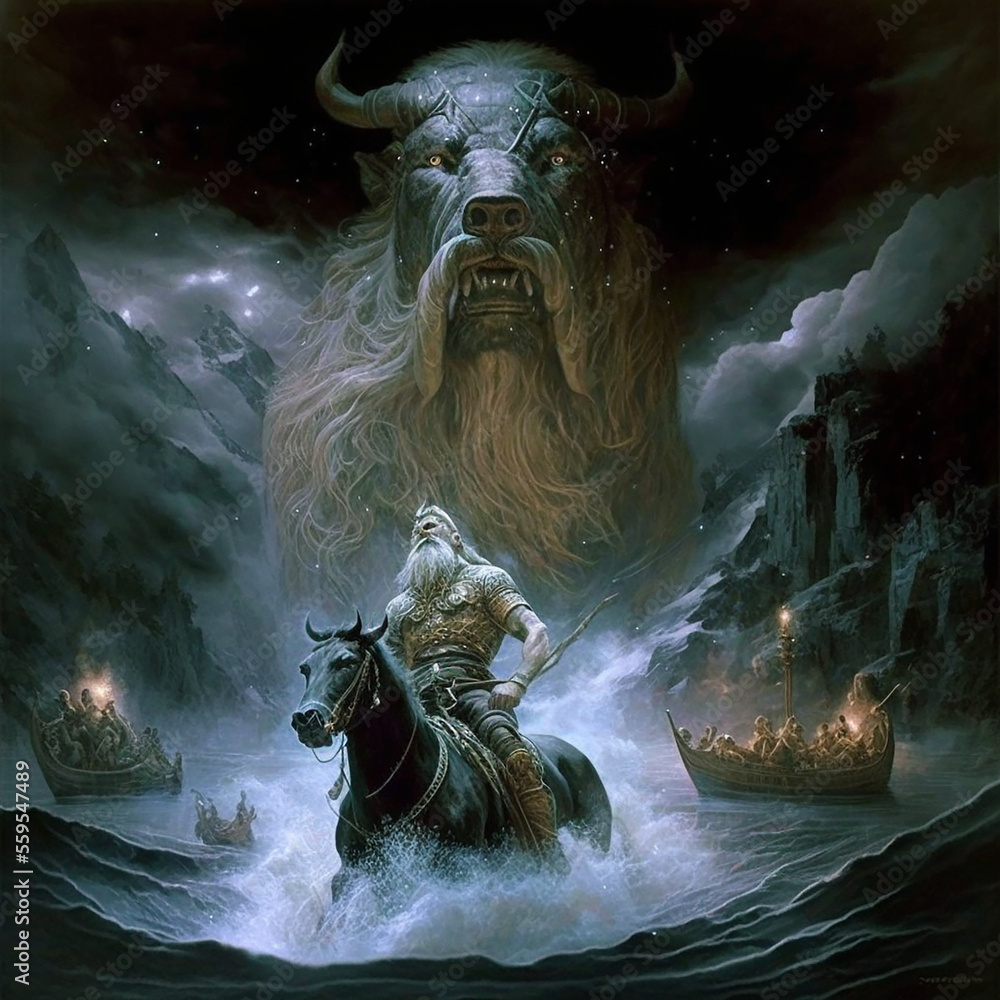 Stock-Illustration „Alfheim is the land of the elves in Norse mythology ...