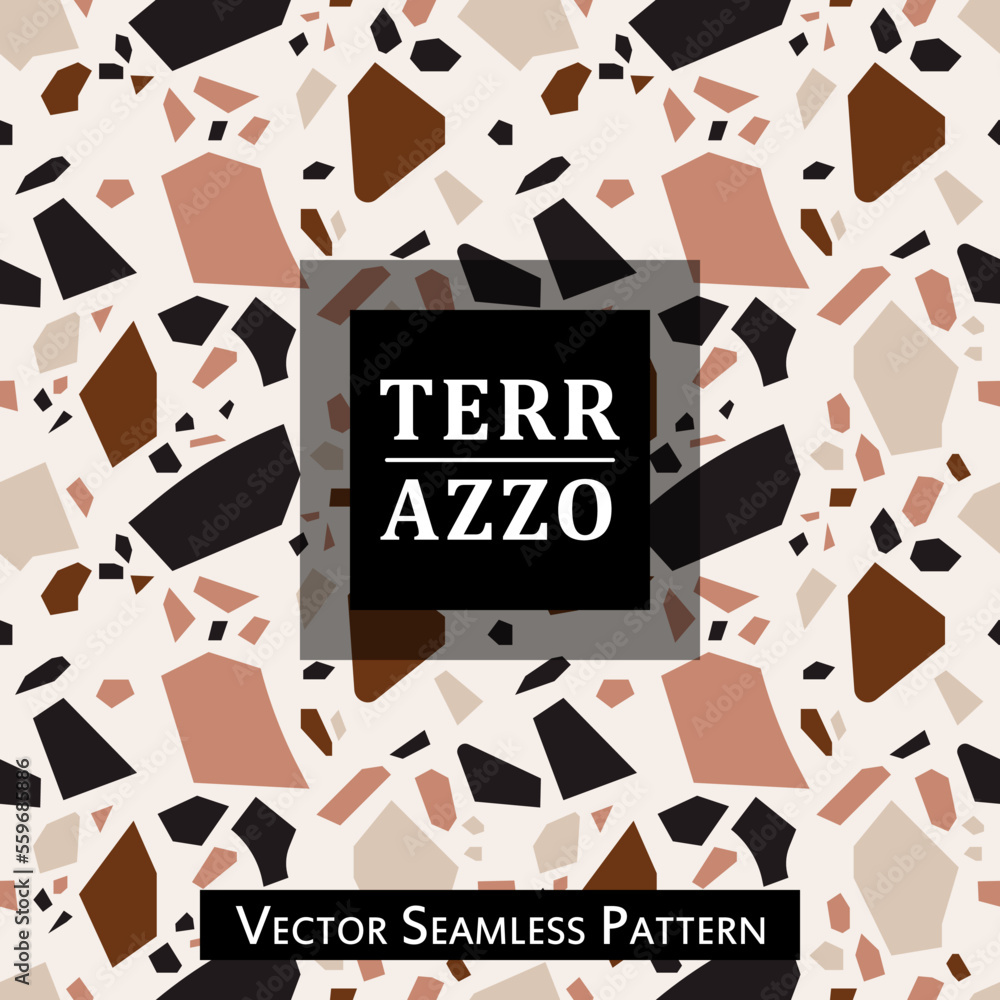 Terrazzo vector seamless pattern. The repeating texture of a classic ...