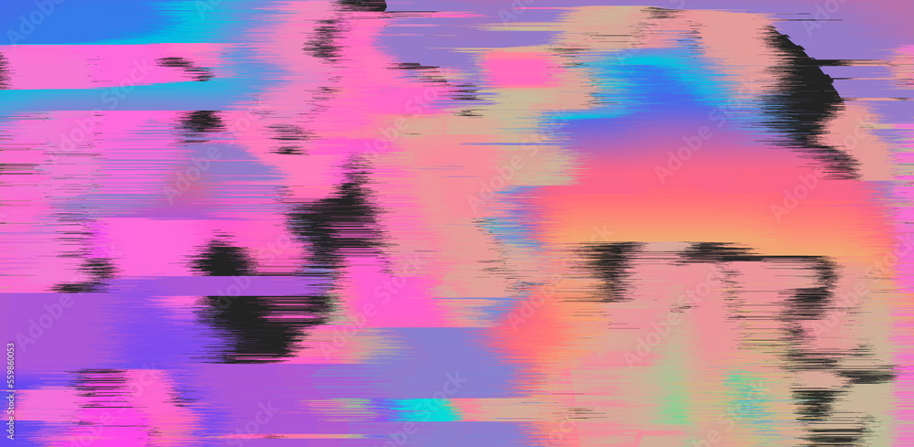 Abstract geometric background with pixel noise and VHS like distortion ...