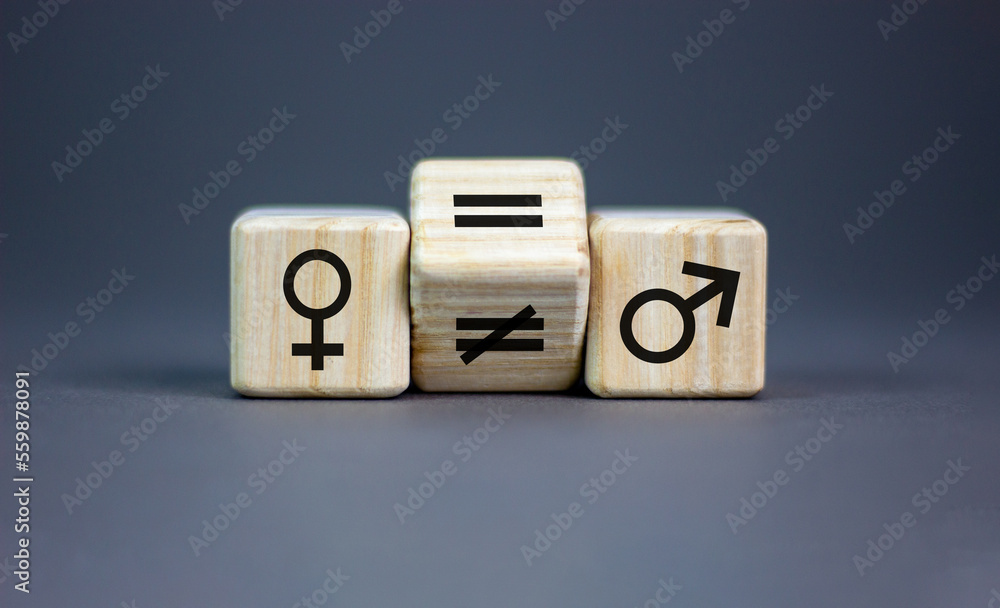 Symbol for gender equality. Turned a cube and changed a unequal sign to ...