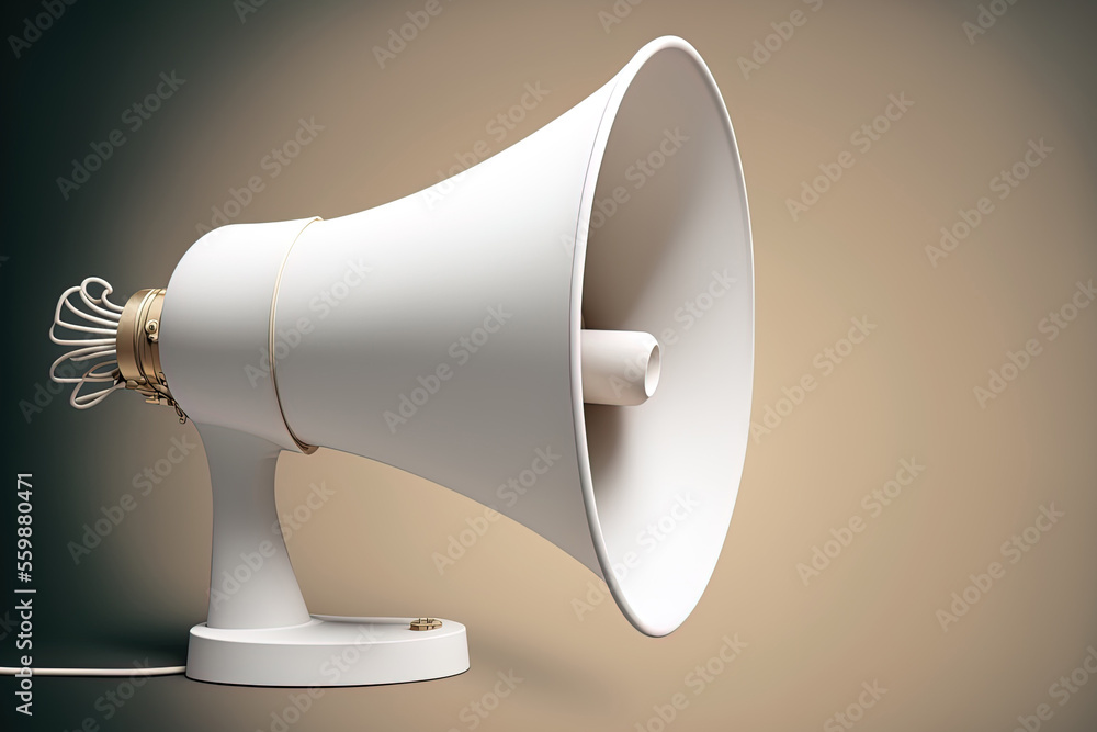 Ilustração Loudspeaker. Megaphone and thunderous boom in a cartoon ...