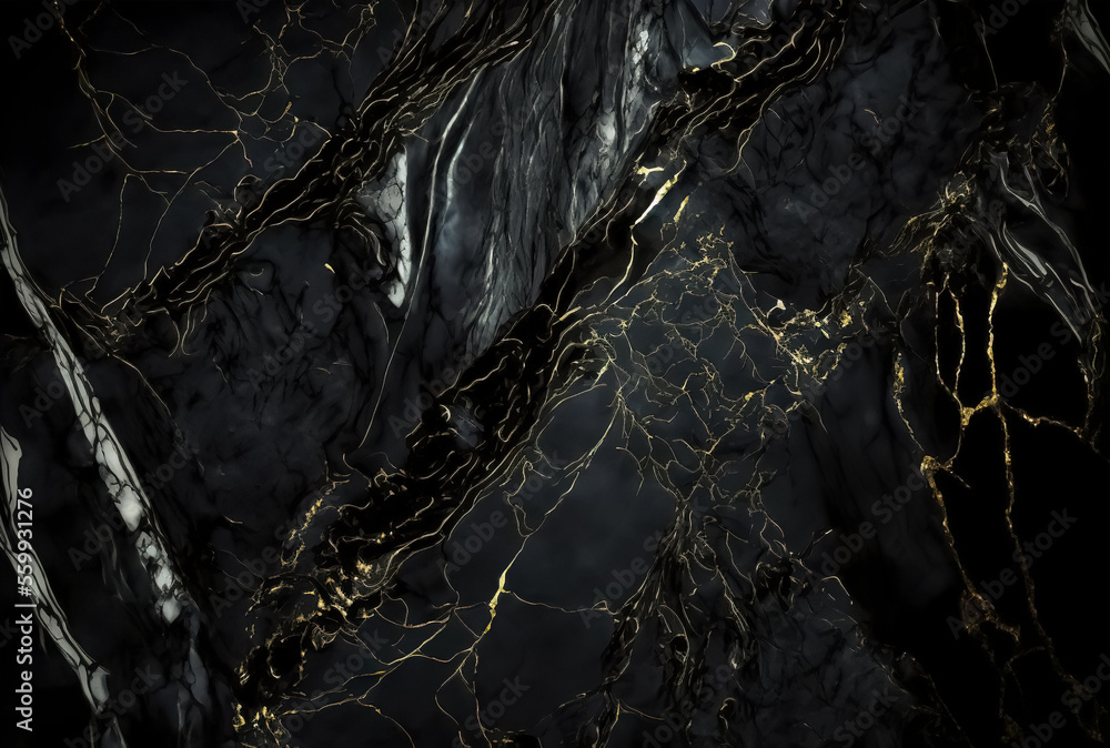 Luxury black gold Marble texture background. Panoramic Marbling texture ...