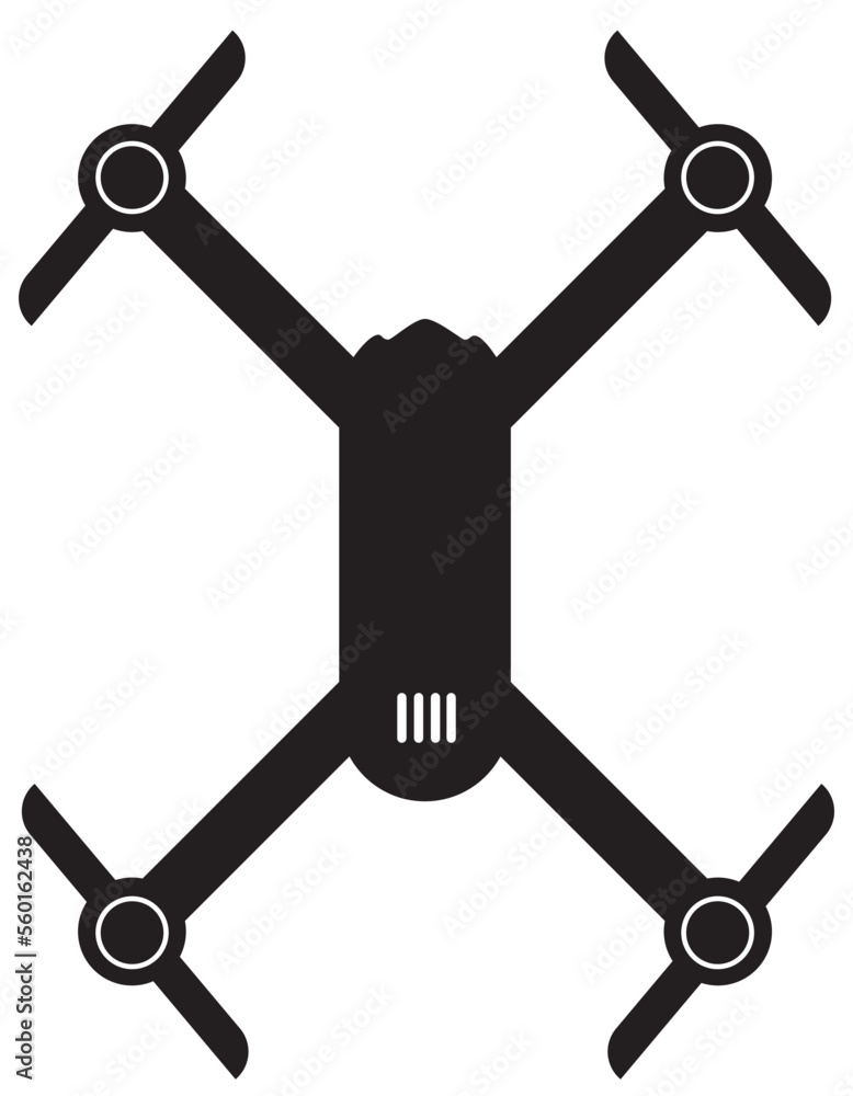 Drone icon. Transparent background. Vector Illustration. Stock Vector ...