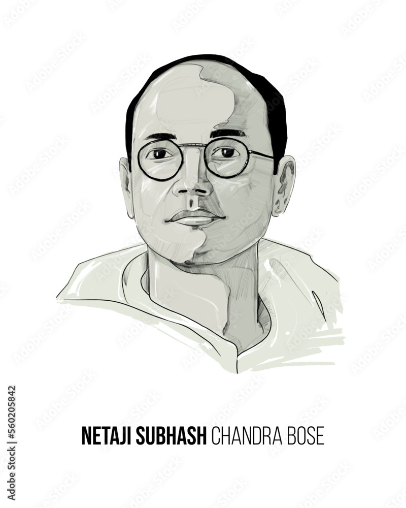 Netaji Subhash Chandra Bose vector for Indian Memorial Day Parakram ...