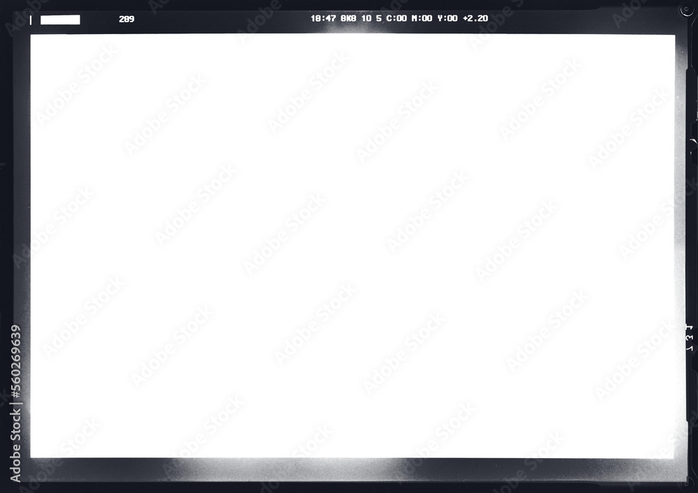 Retro photo film frame of a middle format camera with transparent ...