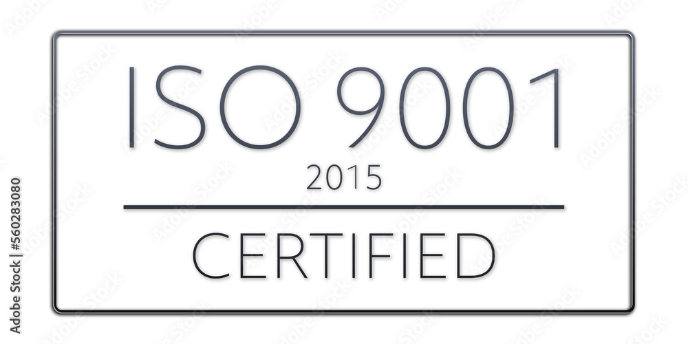 Iso 9001:2015 - standard certificate badge for quality management ...