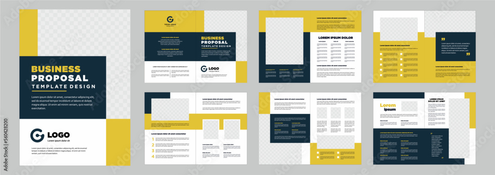 ompany profile proposal or brochure template layout design orange color ...