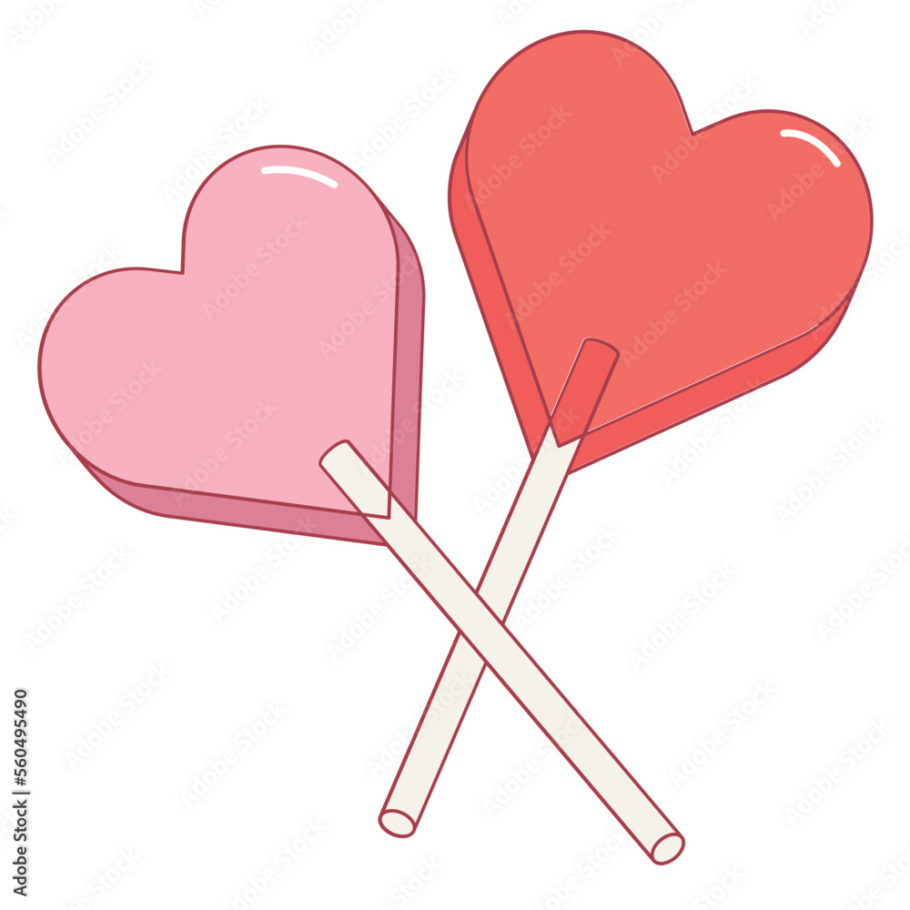 Candy Heart hand drawn Stock Vector | Adobe Stock