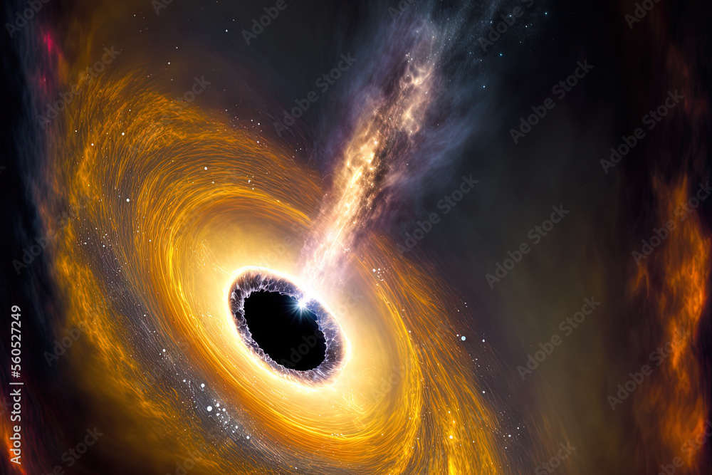 a black hole and its accretion disk being pictured in interstellar ...