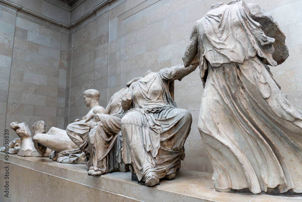 Foto de Stock The Elgin Marbles, originally part of Parthenon and Acropolis of Athens. On ...